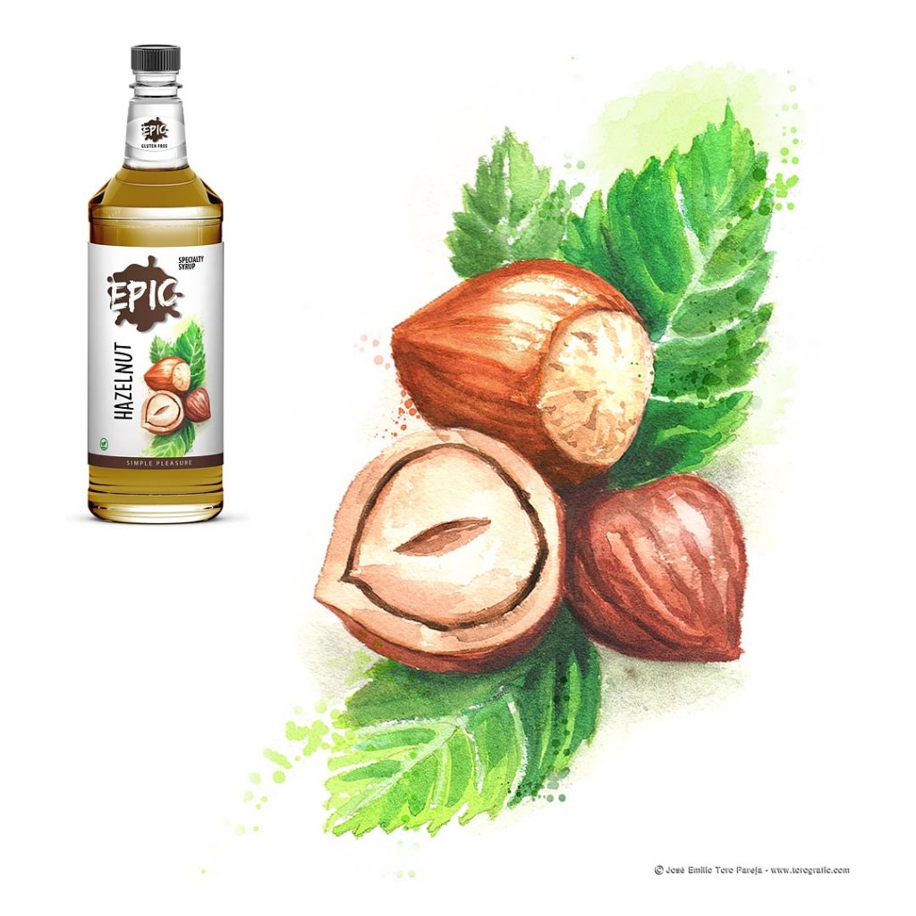 Ilustración. Packaging Epic Speciality Syrup. llustration. Packaging ...